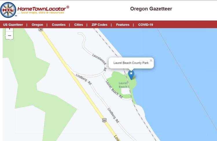 Laurel Beach County Park map – Wild Columbia County